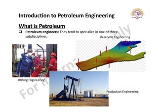 Introduction to the petroleum engineering | PDF