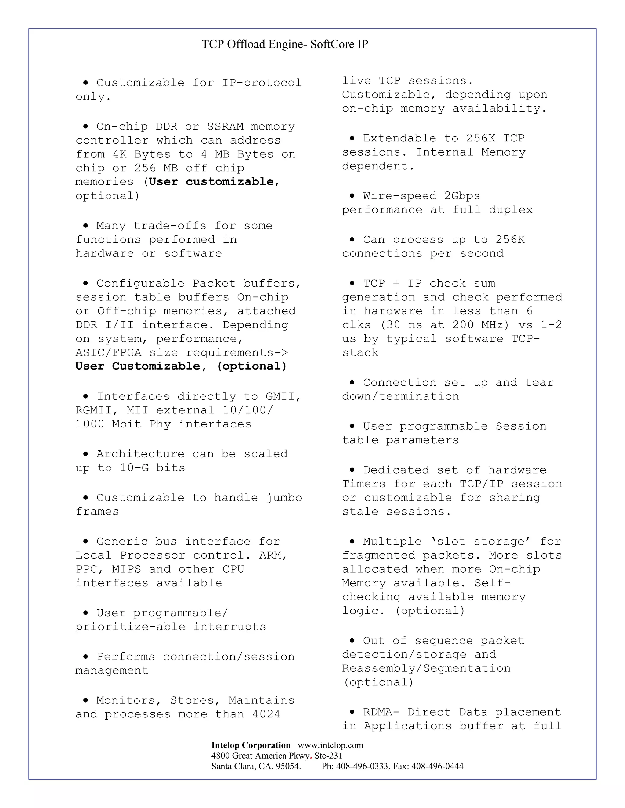 Int 1010 Tcp Offload | PDF | Computer Networking | Computing