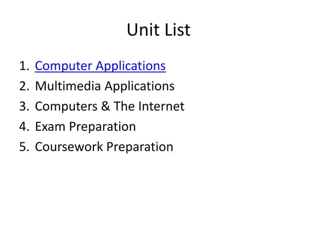 Intermediate 1 Computing studies Course Slides | PPT