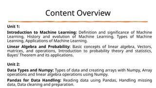 INT254_Zero Lecture Machine Learning 1st book | PPTX