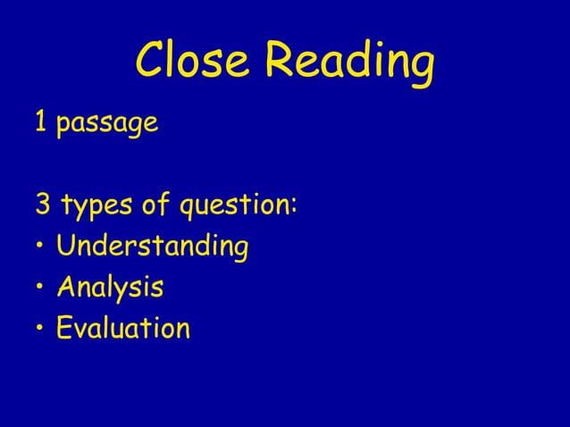 Int 2 Close Reading | PPT