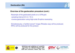 Definition and Validation of Scientific Algorithms for the SEOSAT ...
