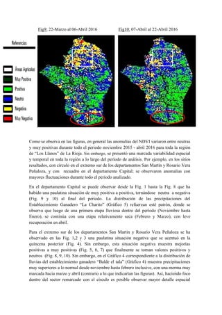 Informe de anomalías del índice verde en la región de Los Llanos | PDF