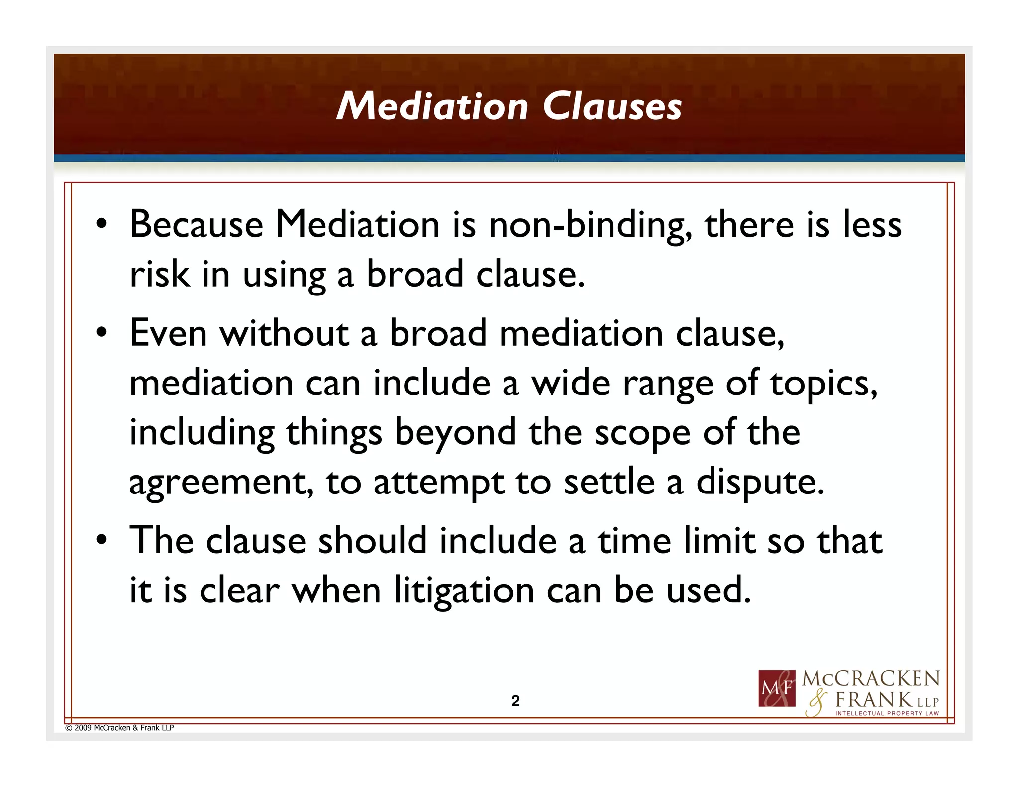 ADR Clauses for IP Agreements | PDF