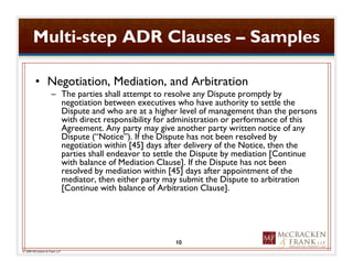 ADR Clauses for IP Agreements | PDF