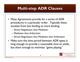ADR Clauses for IP Agreements | PPT