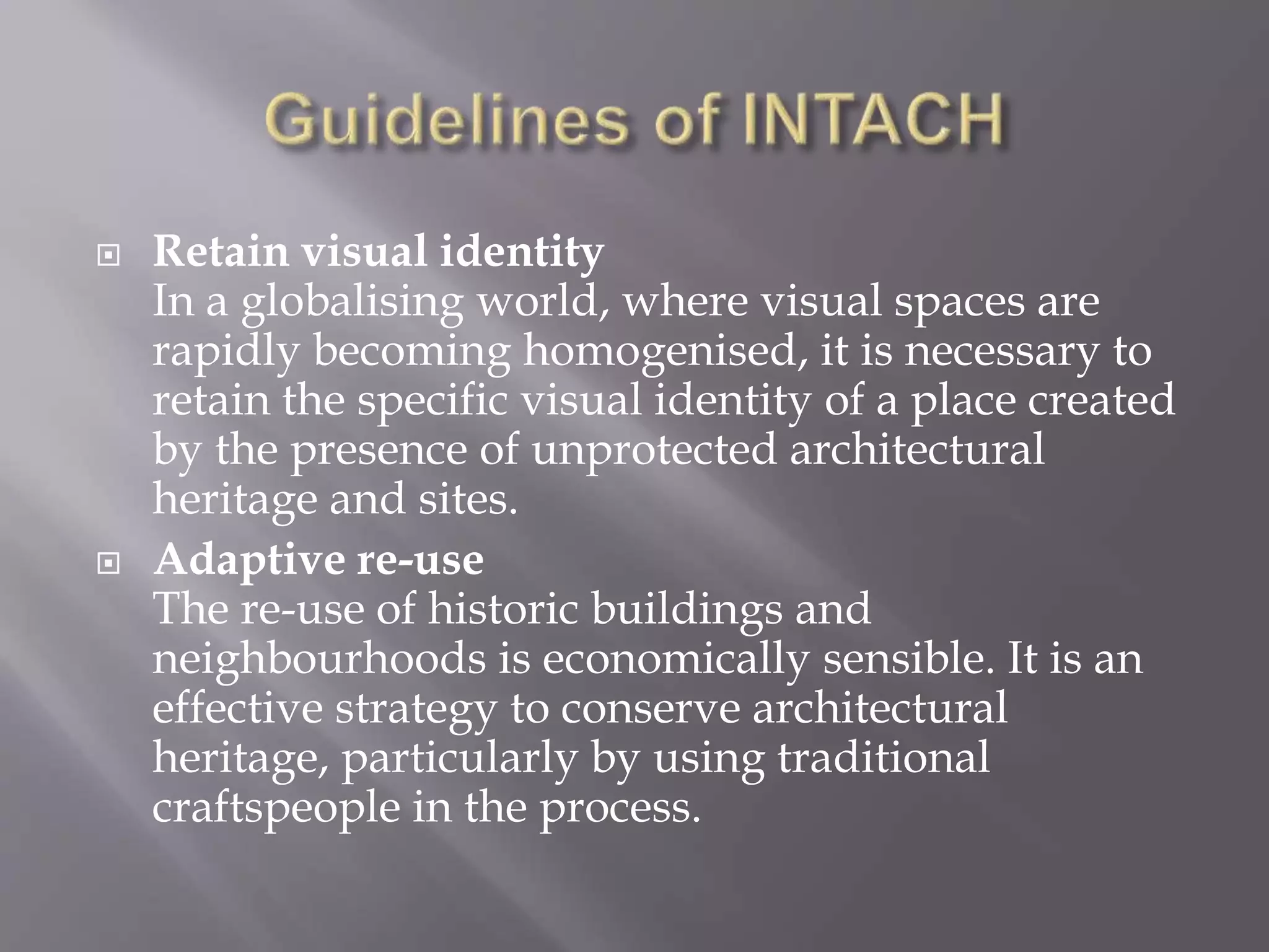 Intach( Indian National Trust for Art,Culture and Heritage) | PPTX