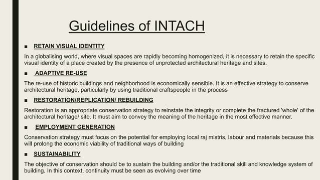 INTACH.pptx | Environmental Services Industry | Industries