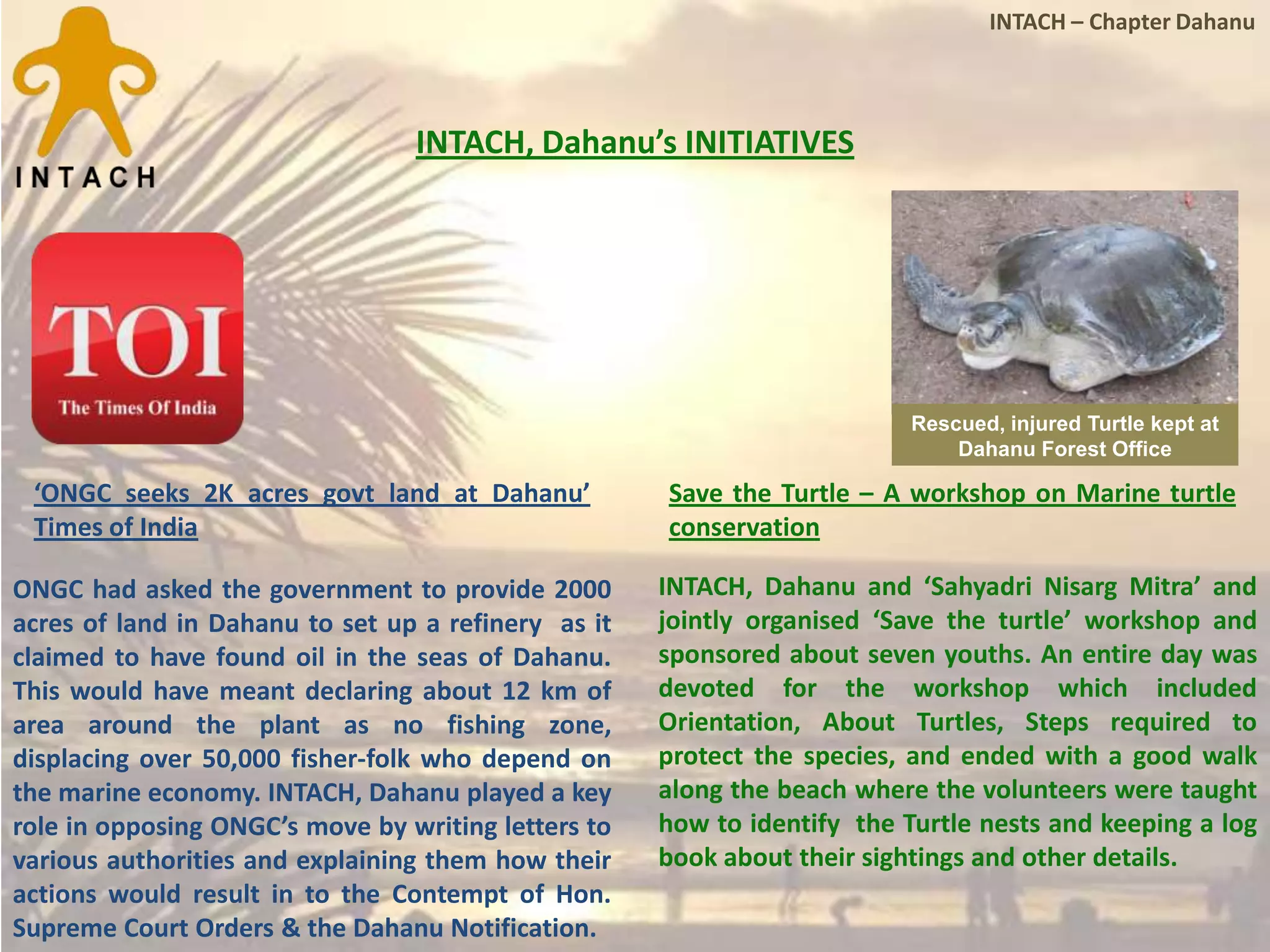 INTACH, Dahanu | PPS