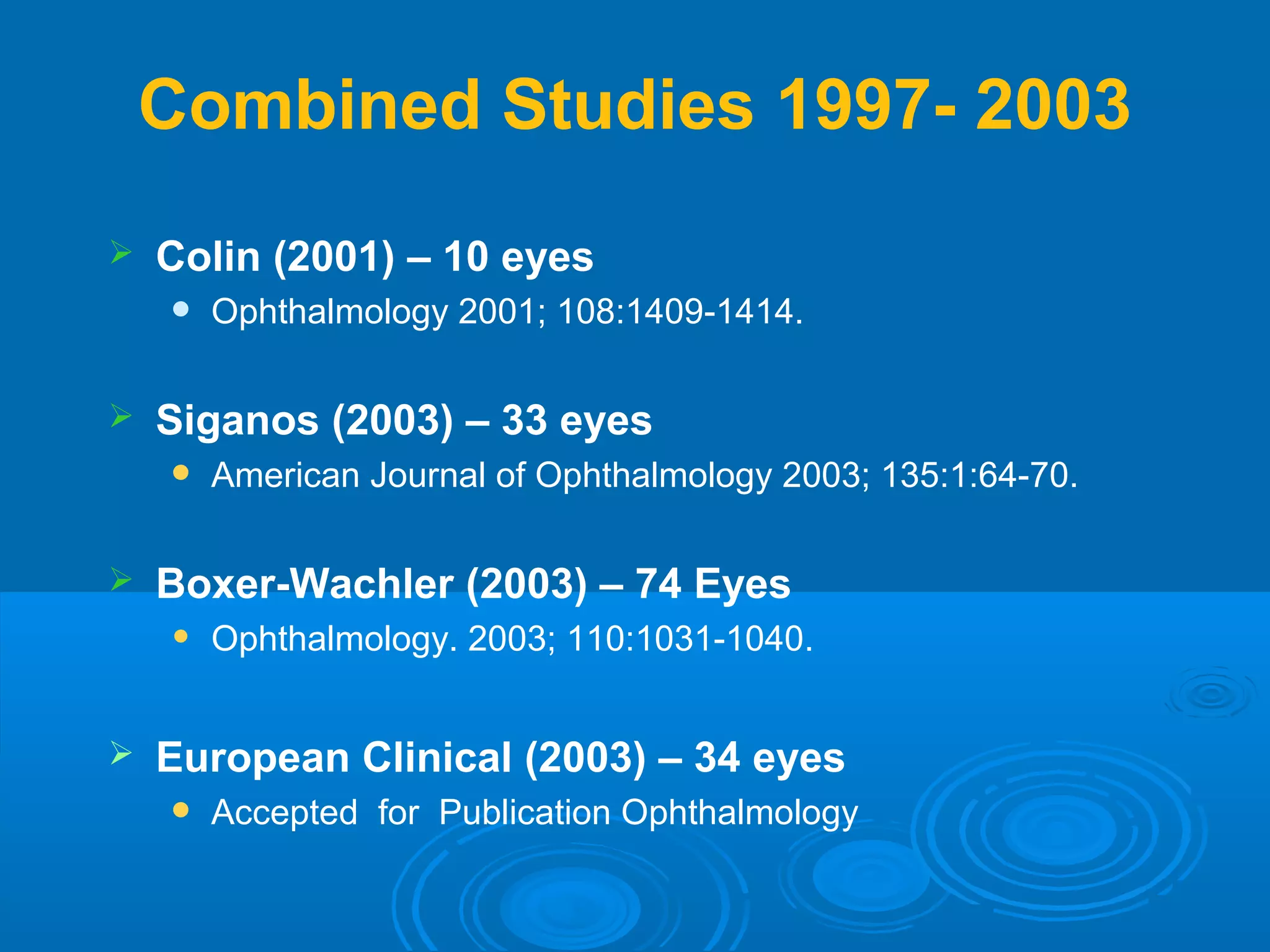 Intacs, Corneal inserts for treatment of keratoconus and ectasia | PPT