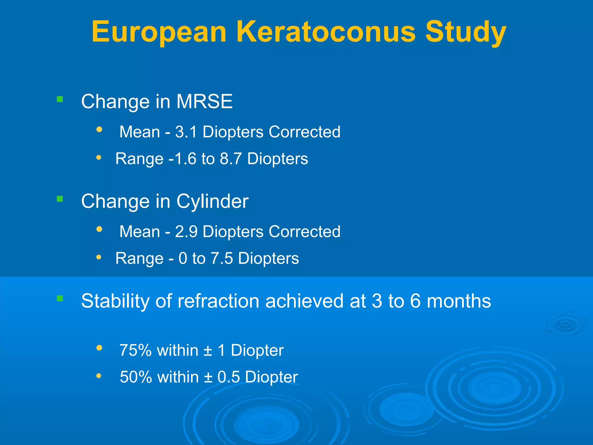 Intacs, Corneal inserts for treatment of keratoconus and ectasia | PPT