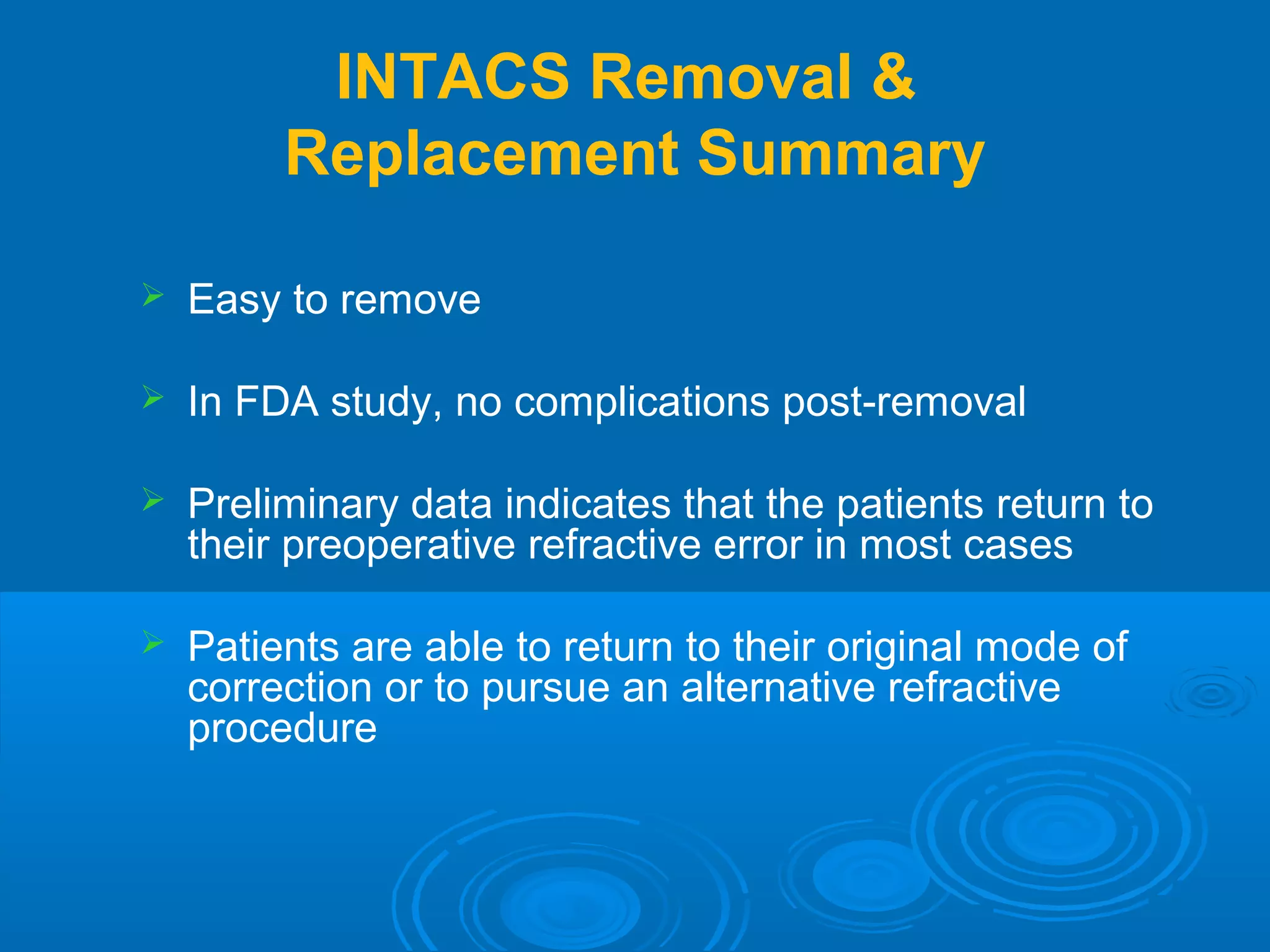 Intacs, Corneal inserts for treatment of keratoconus and ectasia | PPT