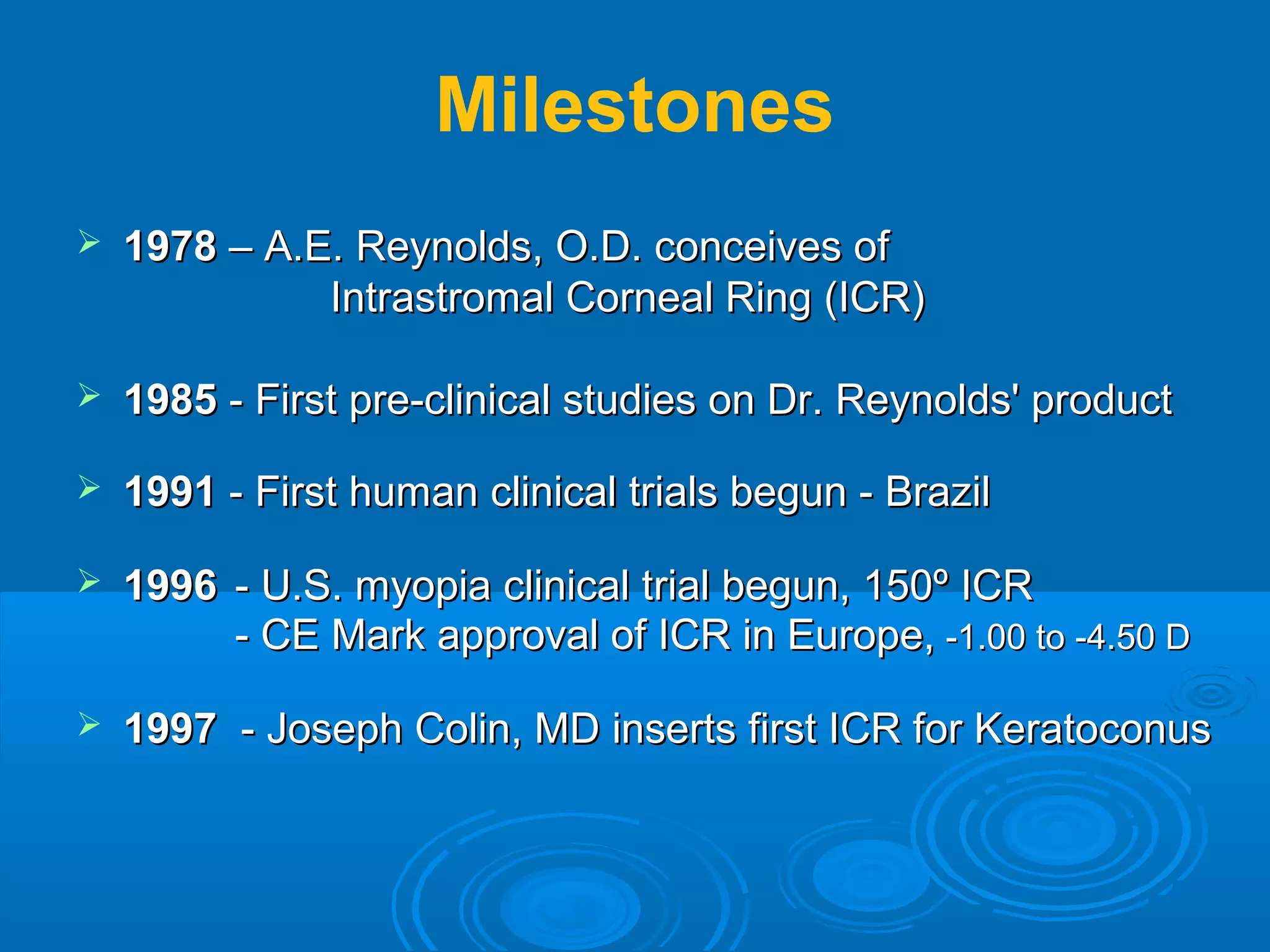 Intacs, Corneal inserts for treatment of keratoconus and ectasia | PPT