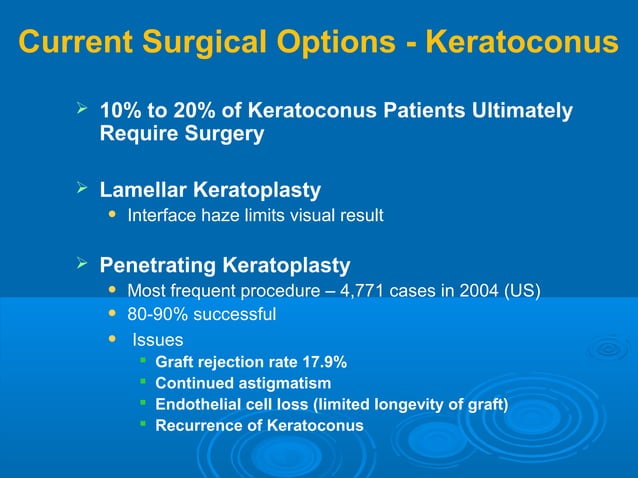 Intacs, Corneal inserts for treatment of keratoconus and ectasia | PPT ...