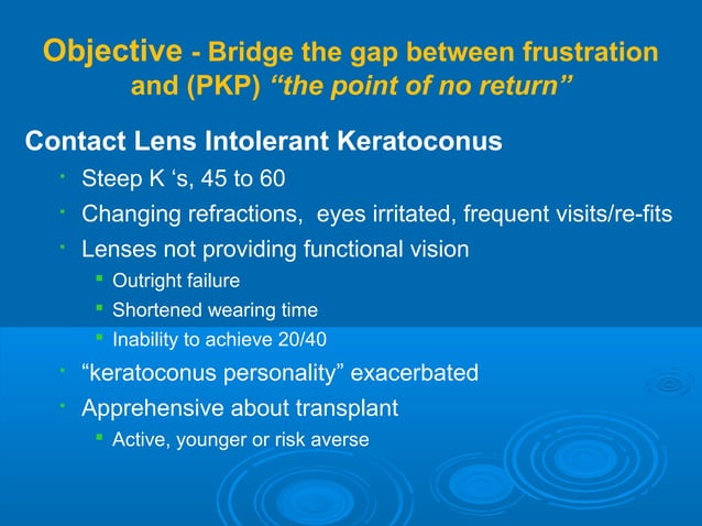 Intacs, Corneal inserts for treatment of keratoconus and ectasia | PPT ...
