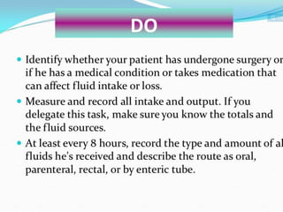 Intake and output | PPTX