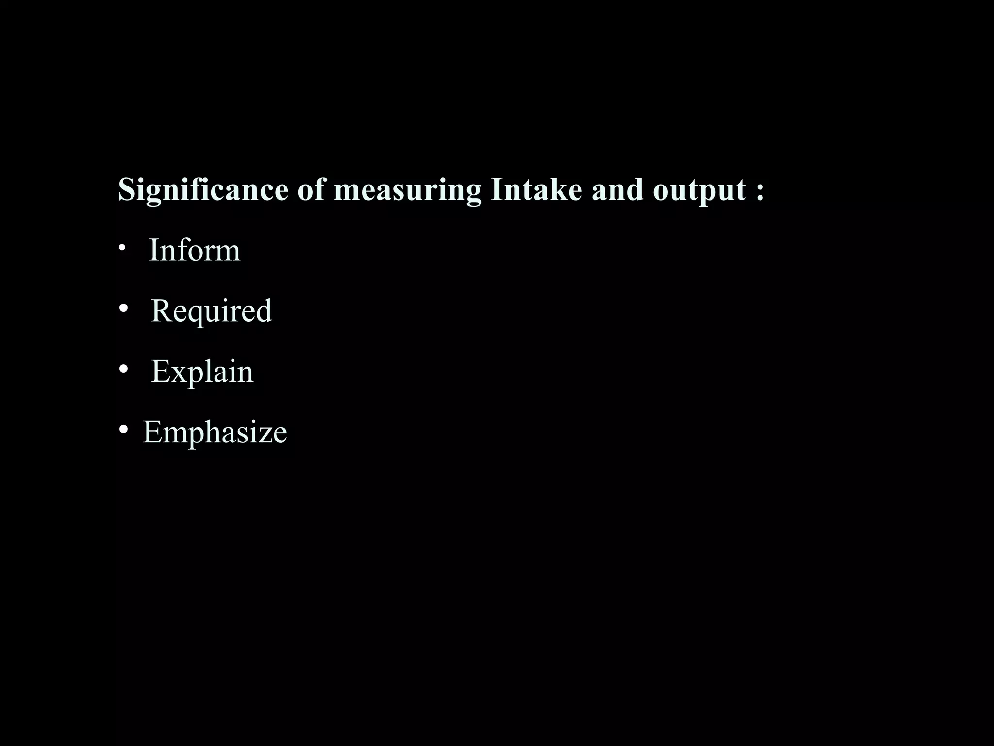 Intake and output chart | PPT