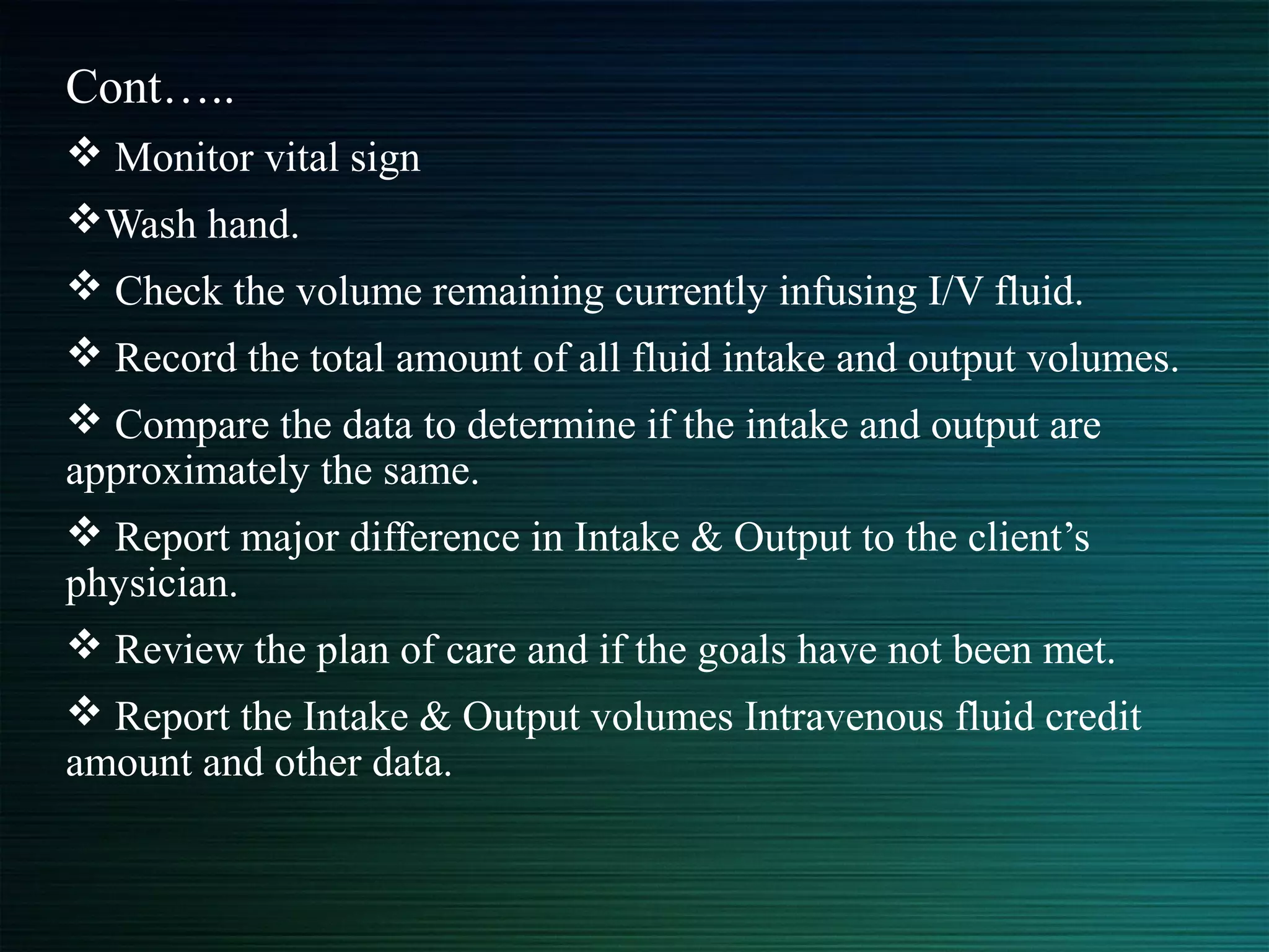 Intake and output chart | PPT