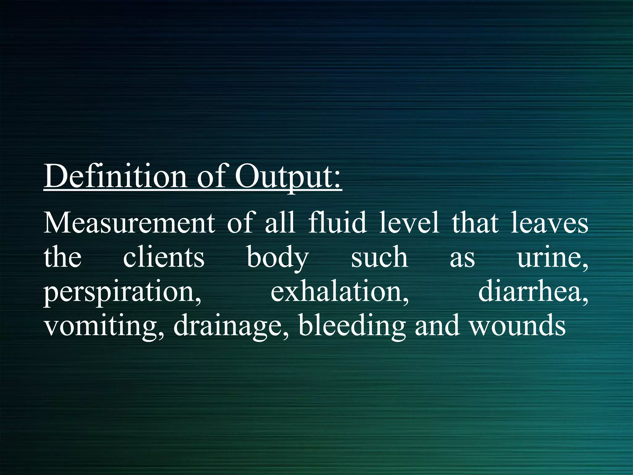 Intake and output chart | PPT