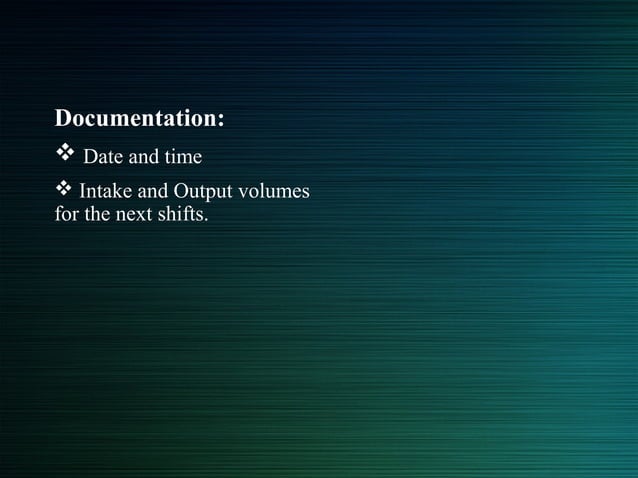 Intake and output chart | PPT