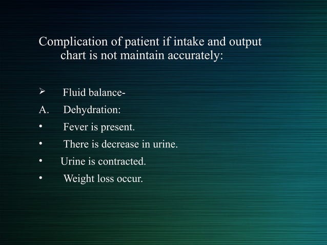 Intake and output chart | PPT