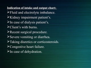 Intake and output chart | PPT