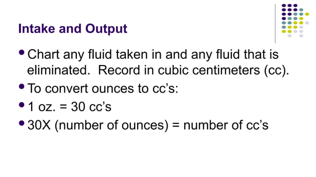 Intake and output charting in nursing care | PPTX