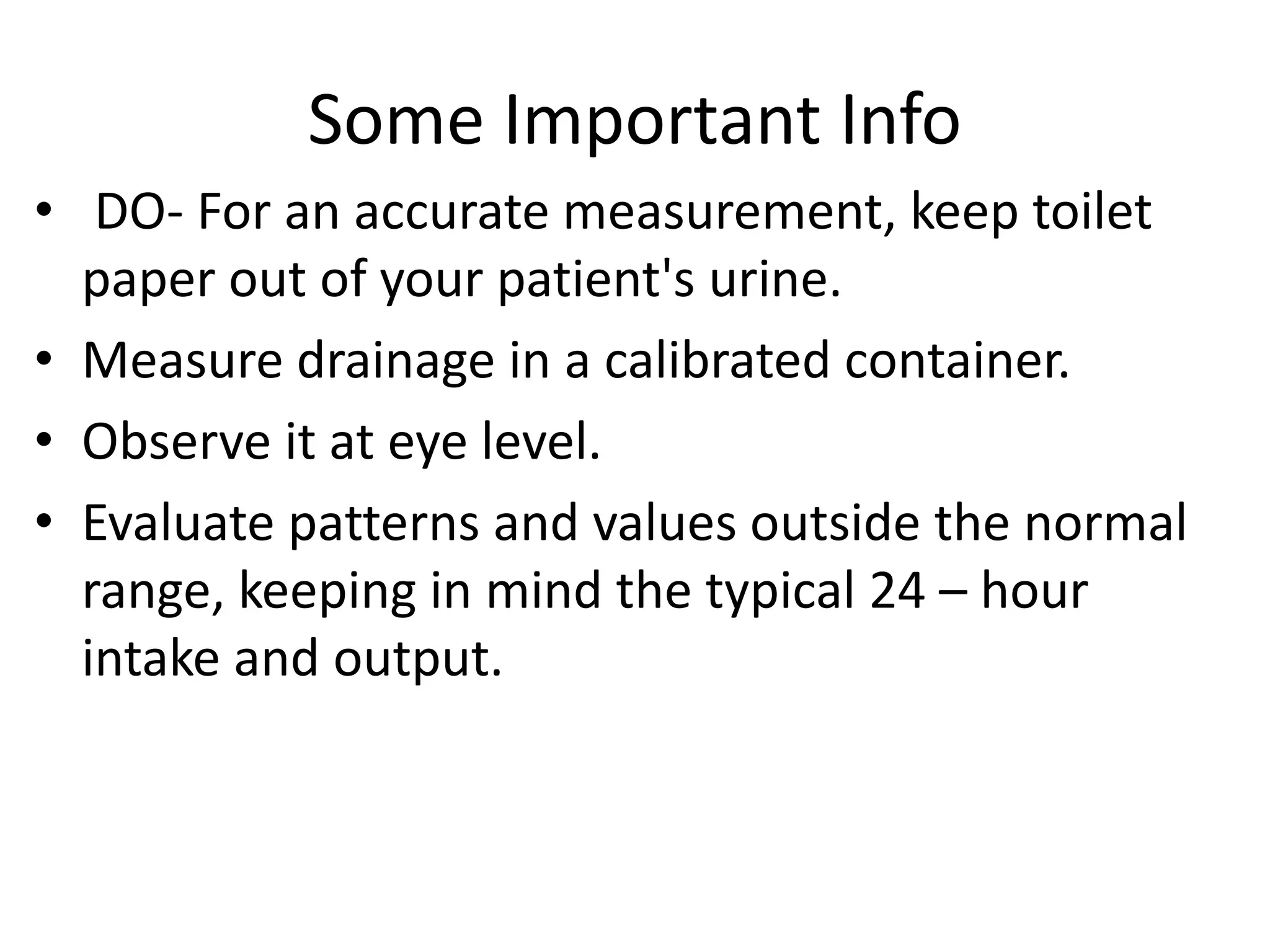 Intake & Output Calculations in Nursing. | PPT Intake & Output Calculations in Nursing. | PPT