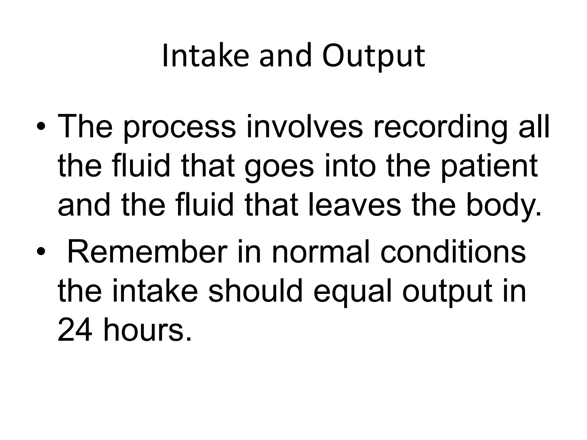 Intake & Output Calculations in Nursing. | PPT Intake & Output Calculations in Nursing. | PPT