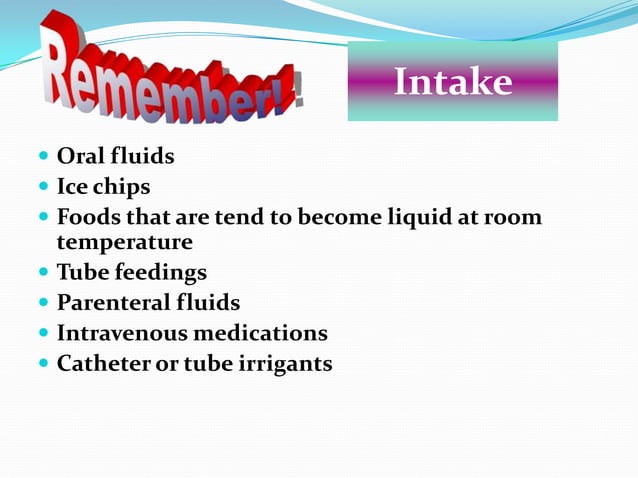 Intake & output measurement | PPTX