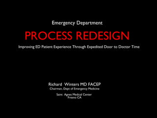 ED Process Redesign | PPT