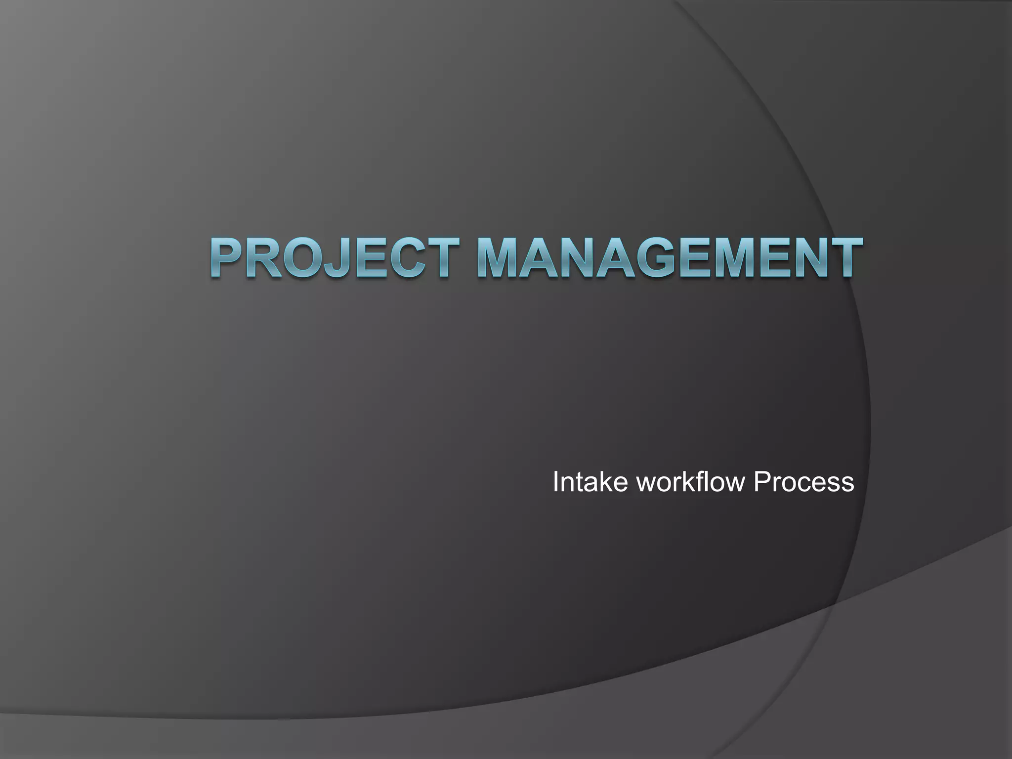 Intake Process Itpmo | PPTX