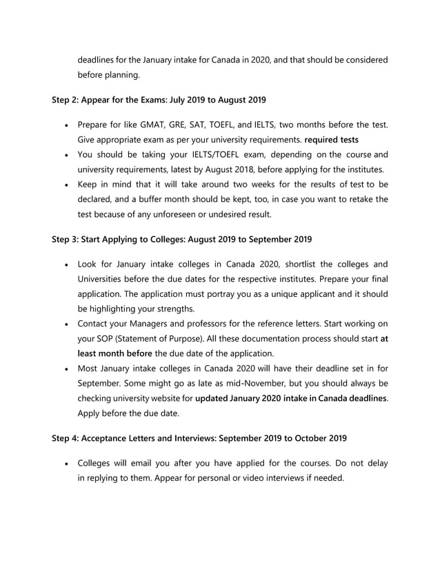 Everything you need to know about Intakes in Canada | PDF