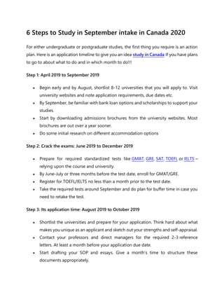 Everything you need to know about Intakes in Canada | PDF