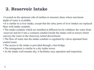 Intake Structure - Canal, Reservoir, River | PPTX