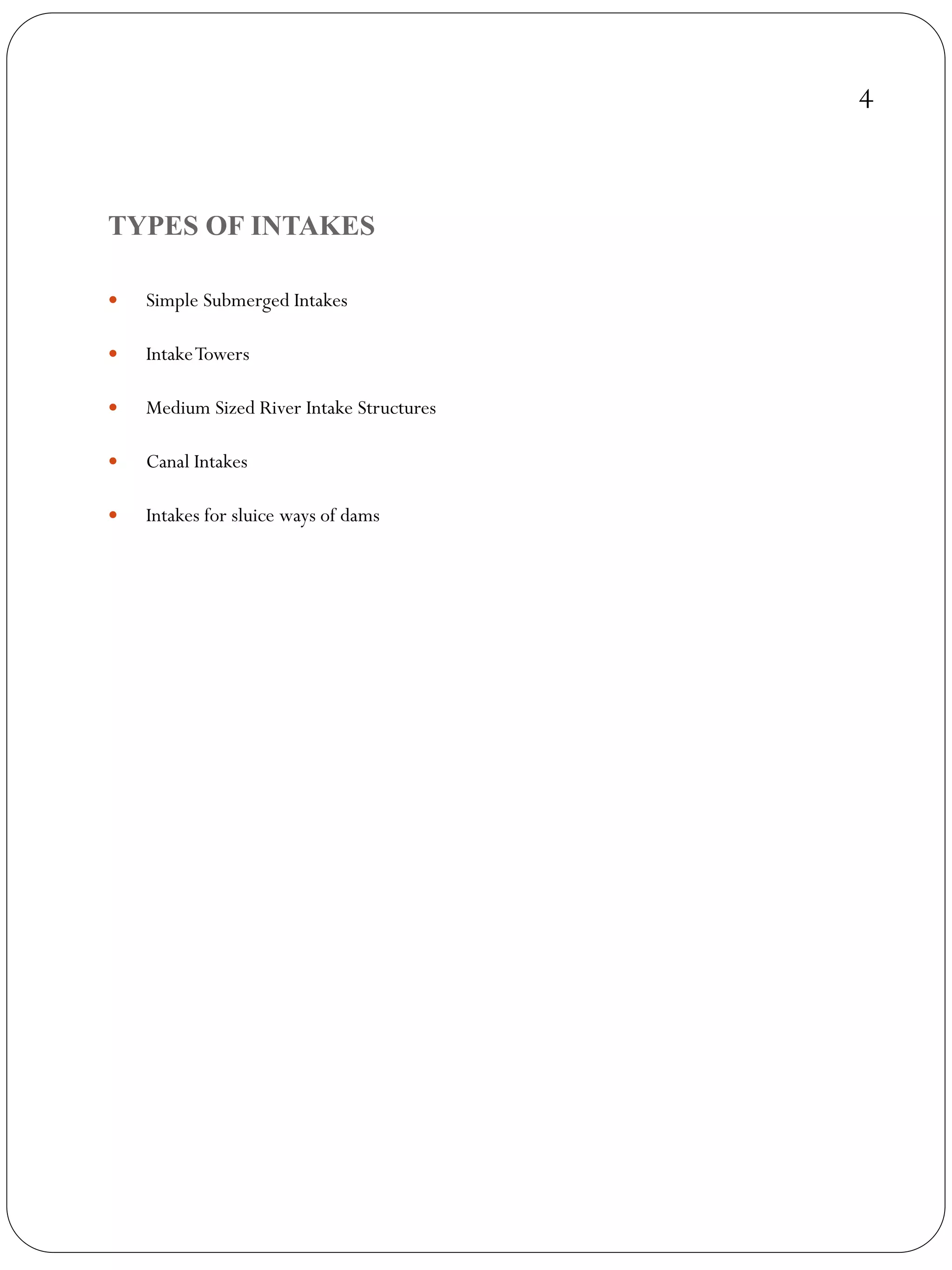 Intake structures by RAHUL | PPTX
