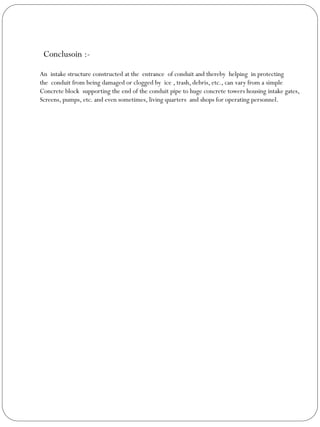 Intake structures by RAHUL | PPTX