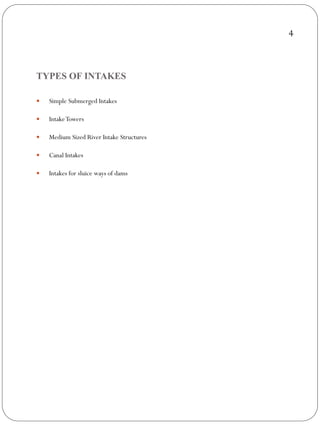 Intake structures by RAHUL | PPTX