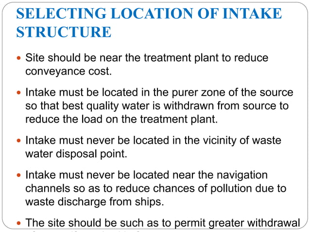 Intake structures | PPTX