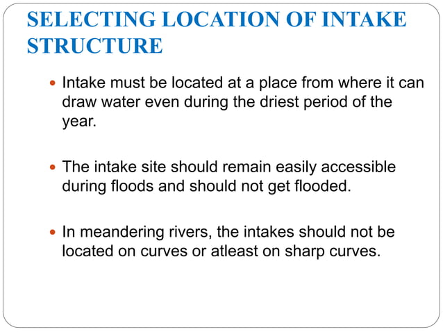 Intake structures | PPTX