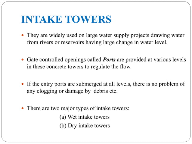 Intake structures | PPTX