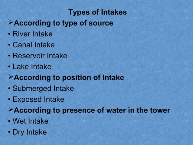 Intake structures-Introduction | PPT