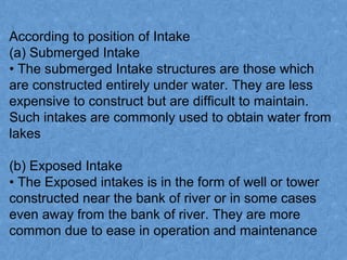 Intake structures-Introduction | PPT