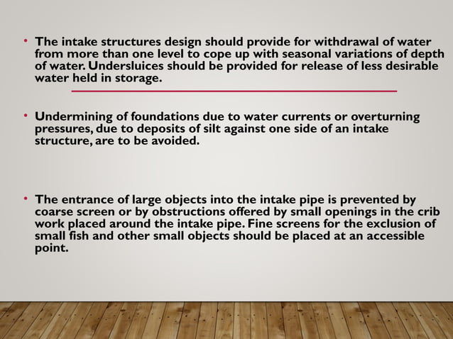 Intake structures in wwwe | PPT | Chemistry | Science
