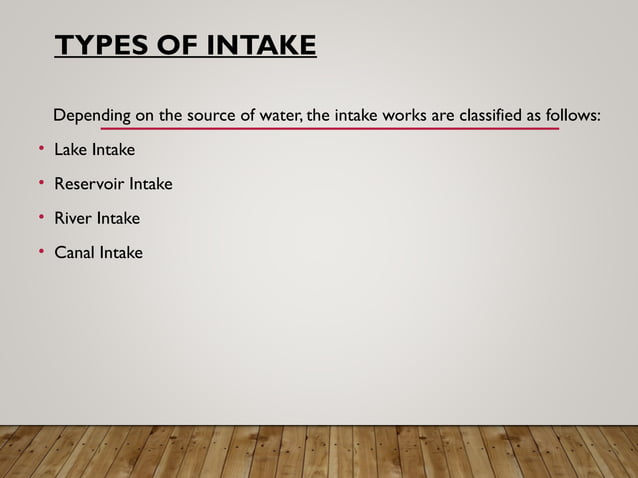 Intake structures in wwwe | PPT | Chemistry | Science