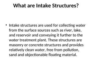 INTAKE WELL design and calcification .ppt
