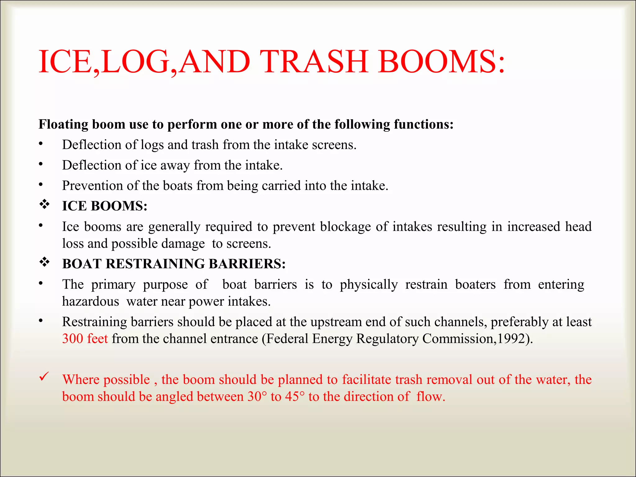 Intake works at diversion | PPT