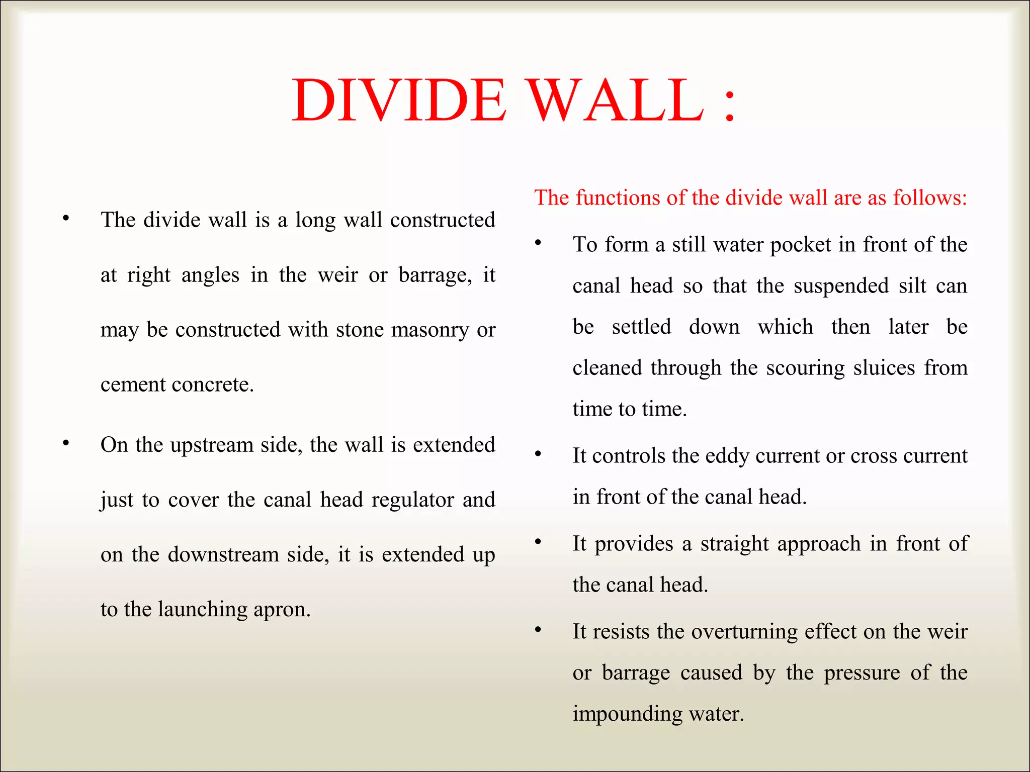 Intake works at diversion | PPT