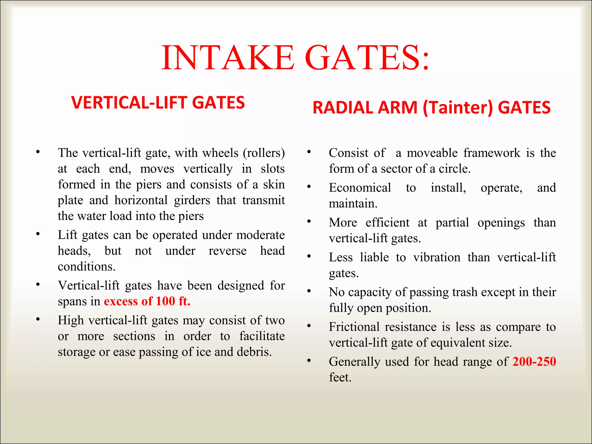 Intake works at diversion | PPT
