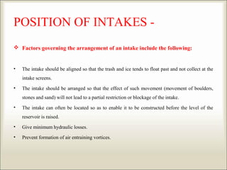 Intake works at diversion | PPT